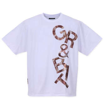 大きいサイズ in the attic ＆ロゴエンボス箔シート半袖Tシャツ 3L 4L 5L 6L MC832211-83495 ラッピング可 送料無料 即日発送