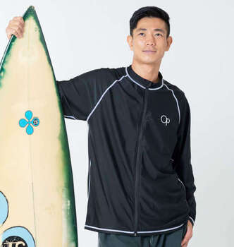 大きいサイズ OCEAN PACIFIC 長袖フルジップラッシュガード 3L 4L 5L 6L 8L ラッピング可 送料無料 即日発送
