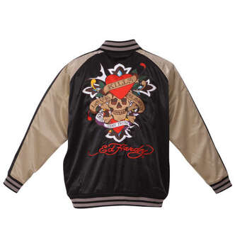 大きいサイズ Ed Hardy 刺繍スカジャン 3L 4L 5L 6L MC341201-13640 ラッピング可 送料無料 即日発送