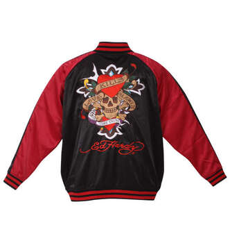 大きいサイズ Ed Hardy 刺繍スカジャン 3L 4L 5L 6L MC341203-13642 ラッピング可 送料無料 即日発送