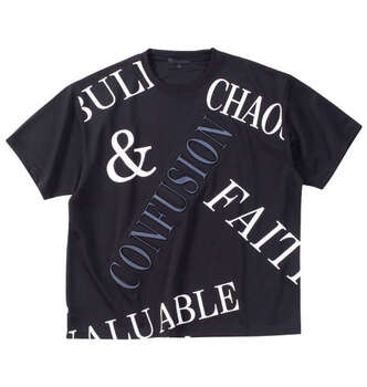 大きいサイズ in the attic クロスエンボスロゴ半袖Tシャツ 3L 4L 5L 6L MC842102-43046 ラッピング可 送料無料 即日発送