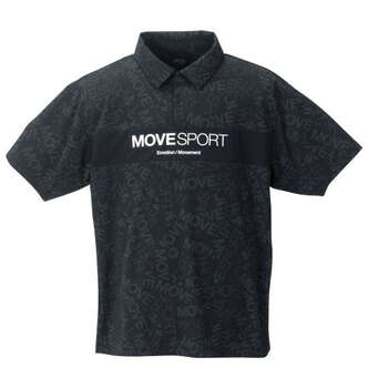 大きいサイズ MOVESPORT SUNSCREENミニ鹿の子総柄グラフィック半袖ポロシャツ 3L 4L 5L 6L MC842522-44858 ラッピング可 送料無料 即日発送
