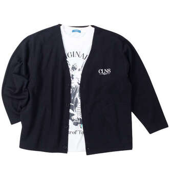 大きいサイズ ＣＯＬＬＩＮＳ 裏起毛カーディガン＋半袖Tシャツ ３Ｌ ４Ｌ ５Ｌ ６Ｌ ８Ｌ MC843122-72280 ラッピング可 送料無料 即日発送