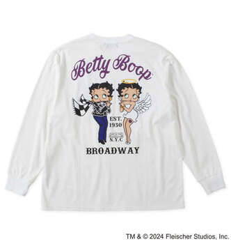 大きいサイズ ＢＥＴＴＹ ＢＯＯＰ 天竺プリント長袖Tシャツ ３Ｌ ４Ｌ ５Ｌ ６Ｌ MC846301-73817 ラッピング可 送料無料 即日発送