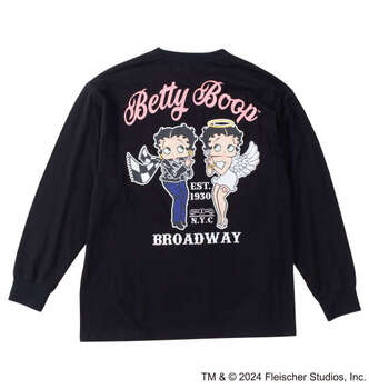 大きいサイズ ＢＥＴＴＹ ＢＯＯＰ 天竺プリント長袖Tシャツ ３Ｌ ４Ｌ ５Ｌ ６Ｌ MC846302-73818 ラッピング可 送料無料 即日発送
