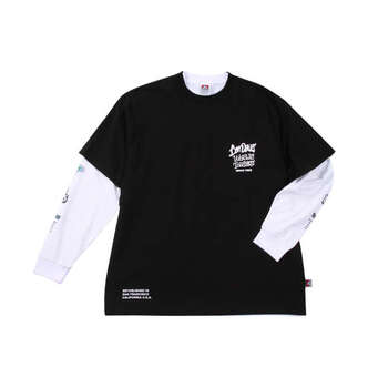 大きいサイズ BEN DAVIS 長袖T＆半袖TレイヤードTシャツ 3L 4L 5L 6L MC846852-83003 ラッピング可 送料無料 即日発送