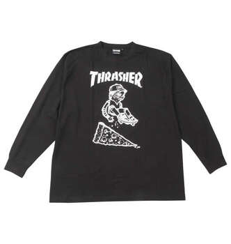 大きいサイズ THRASHER PIZZA長袖Tシャツ 3L 4L 5L 6L 8L MC846652-83018 ラッピング可 送料無料 即日発送