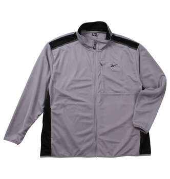 大きいサイズ Reebok ストレッチジャージジャケット 3L 4L 5L 6L 8L グレー ラッピング可 送料無料 即日発送
