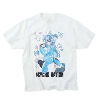大きいサイズ PSYCHO NATION サイコ×寝田ルネ ゲーマー半袖Tシャツ 3L 4L 5L 6L MC852861-99619 ラッピング可 送料無料 即日発送