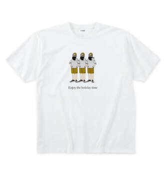 大きいサイズ FUN for modemdesign ENJOY THE HOLIDAY半袖Tシャツ 3L 4L 5L  MC852531-00799 ラッピング可 送料無料 即日発送