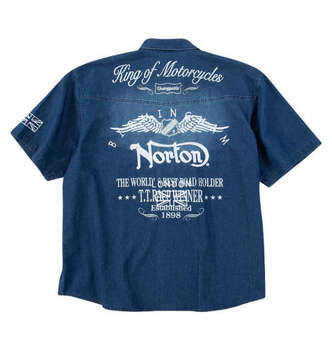 大きいサイズ Norton デニム半袖シャツ 3L 4L 5L 6L 8L MC752431-02758 ラッピング可 送料無料 即日発送