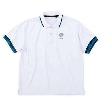 大きいサイズ SY32 by SWEET YEARS ライトストレッチワッペン半袖ポロシャツ 3L 4L 5L 6L ホワイト ラッピング可 送料無料 即日発送