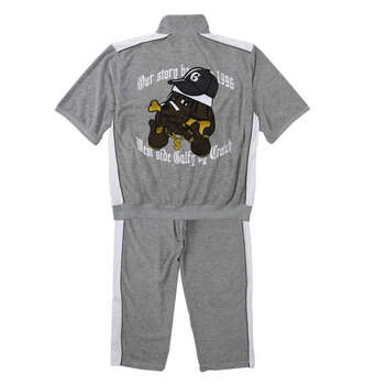 大きいサイズ GALFY ウェッサイ成金パイル半袖スタンドフルジップ3L 4L 5L 6L モクグレー ラッピング可 送料無料 即日発送