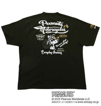 大きいサイズ FLAGSTAFF×PEANUTS スヌーピーコラボ半袖Tシャツ 3L 4L 5L 6L 8L ブラック ラッピング可 送料無料 即日発送