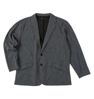 大きいサイズ in the attic バイアス膨れジャガード2Bジャケット 3L 4L 5L 6L チャコール ラッピング可 送料無料 即日発送