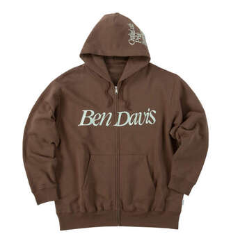 大きいサイズ BEN DAVIS スラントロゴフルジップパーカー 3L 4L 5L 6L ブラウン ラッピング可 送料無料 即日発送