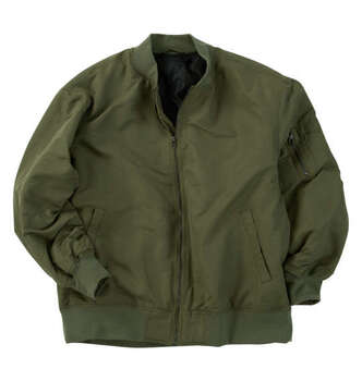 大きいサイズ Mc.S.P ポリピーチ薄中綿MA 1ジャケット 3L 4L 5L 6L 7L 8L カーキ ラッピング可 送料無料 即日発送