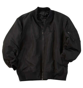 大きいサイズ Mc.S.P ポリピーチ薄中綿MA 1ジャケット 3L 4L 5L 6L 7L 8L ブラック ラッピング可 送料無料 即日発送