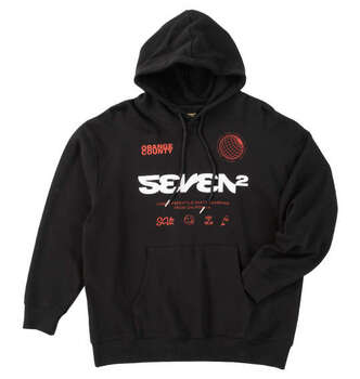 大きいサイズ SEVEN2 裏毛プルパーカー 3L 4L 5L 6L 8L ブラック ラッピング可 送料無料 即日発送