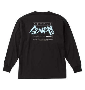 大きいサイズ SEVEN2 天竺長袖Tシャツ 3L 4L 5L 6L 8L ブラック ラッピング可 送料無料 即日発送