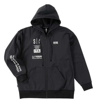 大きいサイズ SY32 by SWEET YEARS 3レイヤーフリースライニングフルジップパーカー 3L 4L 5L 6L ブラック ラッピング可 送料無料 即日発送