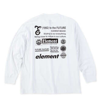 大きいサイズ ELEMENT NUMBER長袖Tシャツ 3L 4L 5L 6L ホワイト ラッピング可 送料無料 即日発送