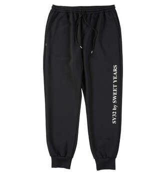 大きいサイズ SY32 by SWEET YEARS ダンボールニットスウェットパンツ 3L 4L 5L 6L ブラック ラッピング可 送料無料 即日発送