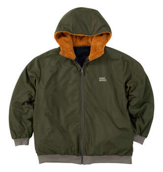 大きいサイズ KRIFF MAYER ひっくりフルジップパーカージャケット 3L 4L 5L 6L 8L カーキ ラッピング可 送料無料 即日発送