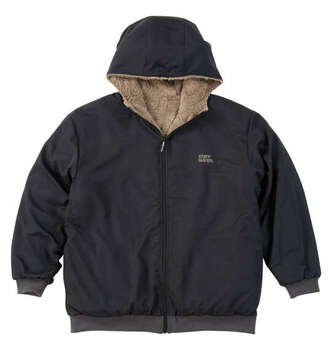 大きいサイズ KRIFF MAYER ひっくりフルジップパーカージャケット 3L 4L 5L 6L 8L ブラック ラッピング可 送料無料 即日発送