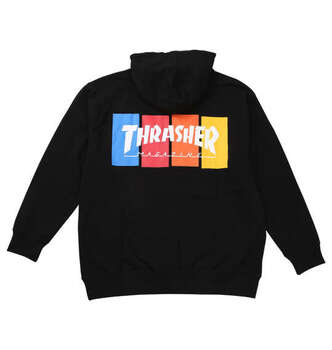 大きいサイズ THRASHER フルジップパーカー 3L 4L 5L 6L 8L ブラック ラッピング可 送料無料 即日発送