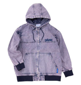 大きいサイズ SEQUENZ ウォッシュドデニムフルジップパーカー 3L 4L 5L 6L ローズ ラッピング可 送料無料 即日発送