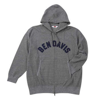 大きいサイズ BEN DAVIS ワッフルフルジップパーカー 3L 4L 5L 6L ミックスグレー ラッピング可 送料無料 即日発送