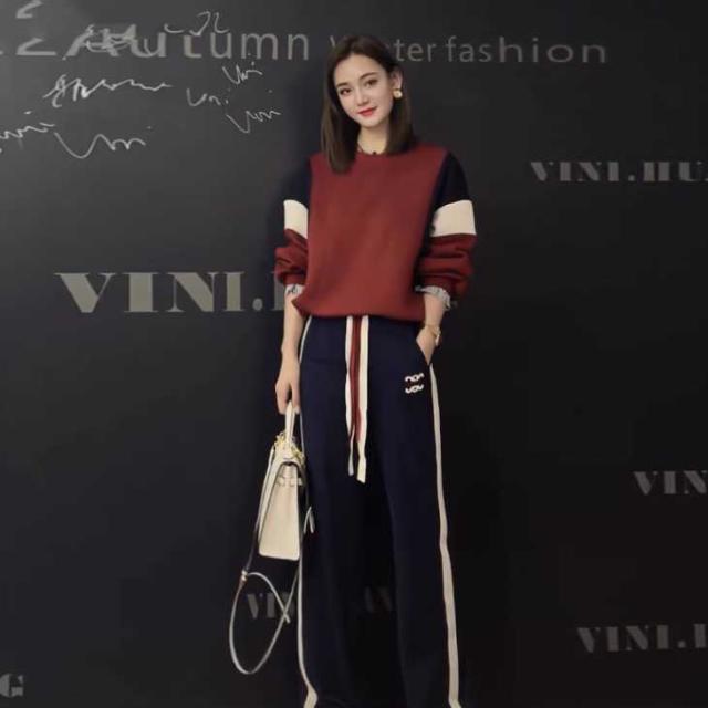 きれいめ レディースファッション スウェット ジャージ 上下2点セット 小さいサイズ 大きいサイズ S M L XL 2XL メンズライク 重ね着風異素材セットアップ スポーツウエア スポーティー