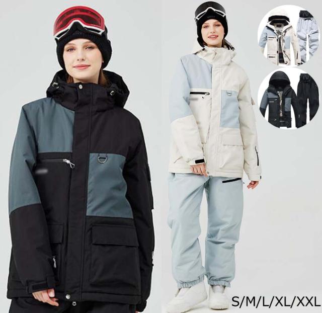新品セール レディーススキーウェア メンズスキーウェア お揃い スノーボードウェア メンズスノボウェア セットアップ スノボー レインウェア ボード アウトドア用品 スノーウェア