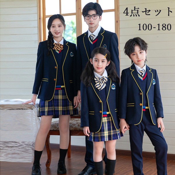 学生服 子供服 韓国風 ピアノ発表会 上下セット キッズスーツ キッズフォーマルスーツ 女の子 男の子 女児 七五三 誕生日 合唱服 団体 卒業式スーツ 入学式 入園式 卒園式