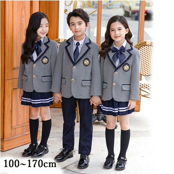 キッズ スーツ 男の子 女の子 子供服 グレー セット フォーマル 子供スーツ ズボン スカート インナーパンツ付き 卒業式 卒園式 制服 カジュアル 小学生 中学生 七五三 韓国風
