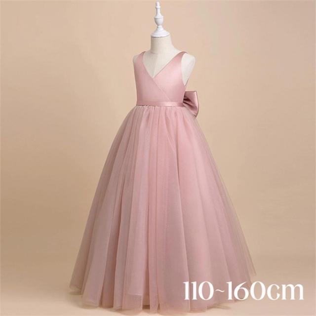 ピアノ発表会 ドレス 子供 女の子 ピンク リボン 発表会ドレス ノースリーブ 子ども ワンピースキッズ ベビー マタニティ キッズファッション ドレス