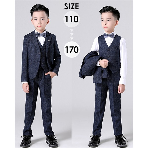 子供スーツ 4 5点セット 男の子 フォーマル 上下セット ベスト 蝶ネクタイ 長袖 入学式 卒業式 七五三