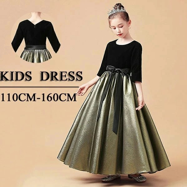 ピアノ発表会 ドレス 中学生 ワンピース ジュニアドレス 七五三 キッズドレス 子供ドレス 五分袖 かわいい お姫様