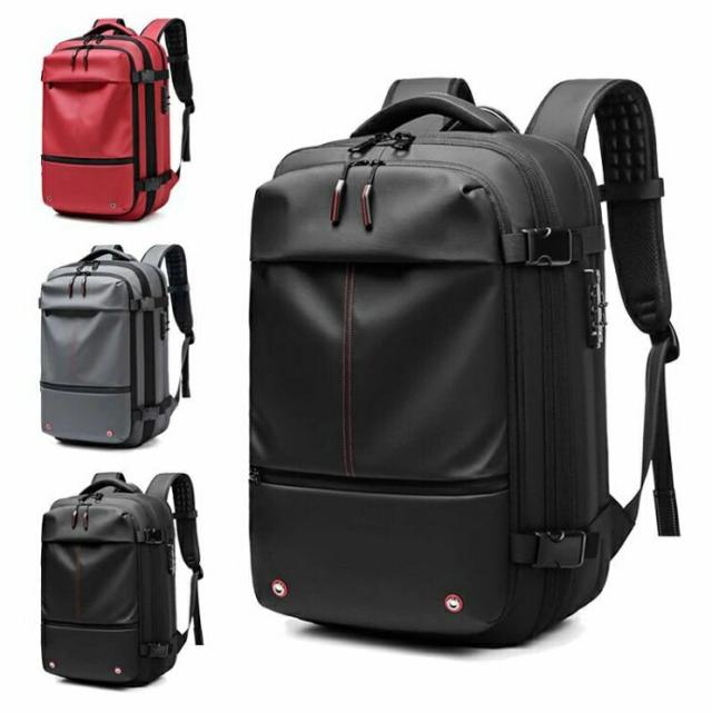 リュック 多機能 拡張機能付きで容量更にUP ショルダー収納で手提げバッグに便利 就活 通勤カバン 旅行 男女兼用 通気 無地 通勤通学