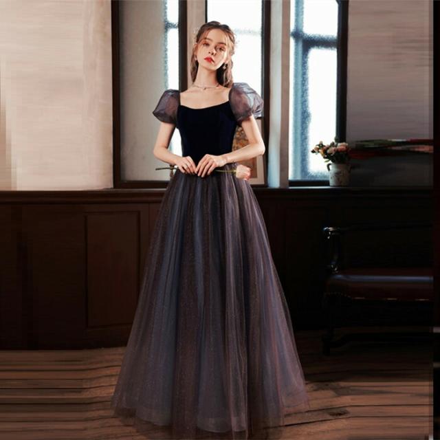 カラードレス ロングドレス 半袖 演奏会用ドレス 演奏会 ピアノ 発表会 パーティードレス 二次会 結婚式 花嫁 大きいサイズ ドレス 大人 ステージ衣装 ワンピース 舞台衣装 コンサート花嫁 披露宴