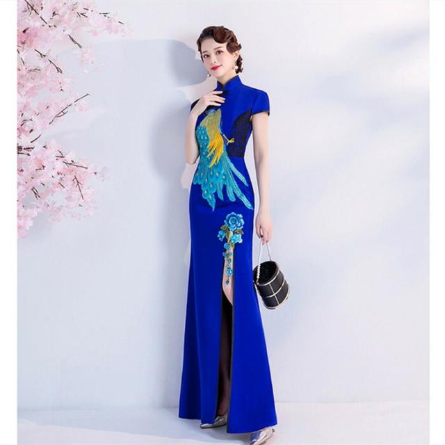 チャイナ風 ロングドレス チャイナドレス ロング チャイナ服 チャイナ