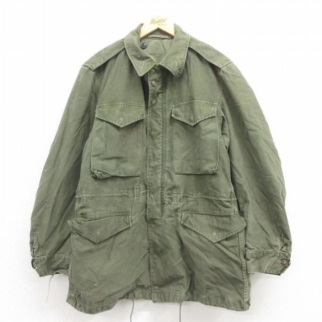 古着 長袖 ビンテージ ミリタリー フィールド ジャケット メンズ 50年代 50s M-51 緑 グリーン spe Mサイズ 中古 アウター フ 中古 古着