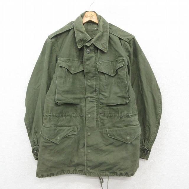 古着 長袖 ビンテージ ミリタリー フィールド ジャケット メンズ 60年代 60s M-51 濃緑 グリーン spe Mサイズ 中古 アウター  中古 古着