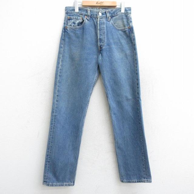 古着 ジーンズ Levis リーバイス 501 メンズ 90年代 90s コットン USA製 紺 ネイビー デニム spe W31 中古 ボトムス ジーパン  中古 古着