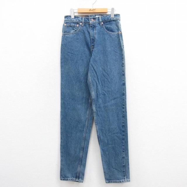 古着 ジーンズ Levis リーバイス 550 メンズ 90年代 90s テーパード コットン USA製 薄紺 ネイビー デニム spe W30 中古 ボト 中古 古着