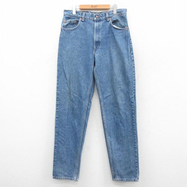古着 ジーンズ Levis リーバイス 550 メンズ 90年代 90s コットン 紺 ネイビー デニム spe W34 中古 ボトムス ジーパン Gパン  中古 古着