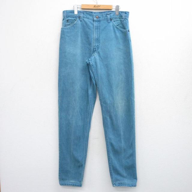古着 ジーンズ リーバイス Levis 550 メンズ 90年代 90s テーパード コットン USA製 薄紺 ネイビー デニム W34 中古 ボトムス  中古 古着