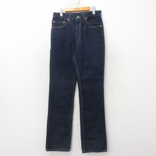 古着 ジーンズ Levis リーバイス 517 メンズ 90年代 90s ブーツカット コットン USA製 紺 ネイビー デニム spe W32 中古 ボト 中古 古着