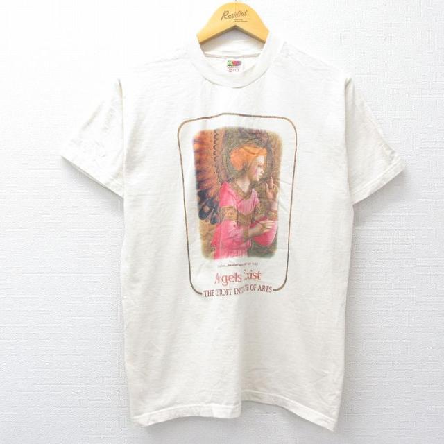 古着 フルーツオブザルーム 半袖 ビンテージ Tシャツ メンズ 00年代 00s フラアンジェリコ コットン クルーネック 生成り spe  中古 古着